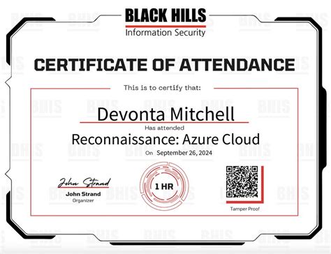 I Took A Live 1 Hour Course Taught By Black Hills Information Security On Azure Cloud