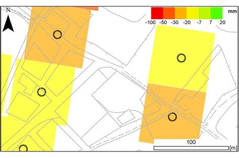 Detail Of The 80 M Pixel Sized Dinsar Map Of Mining Subsidence In La Download Scientific