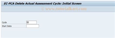3KE4 SAP Tcode EC PCA Delete Actual Assessment