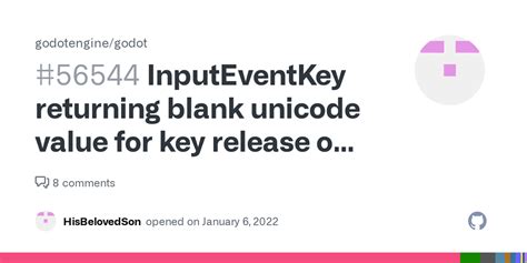 InputEventKey Returning Blank Unicode Value For Key Release On Windows Issue