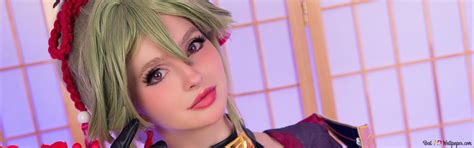 Real Hot Anime Girl Kuki Shinobu Genshin Impact 2K Wallpaper Download