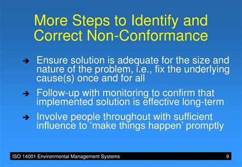 Ppt Iso 14001 4 5 2 Non Conformance Corrective And Preventive Action