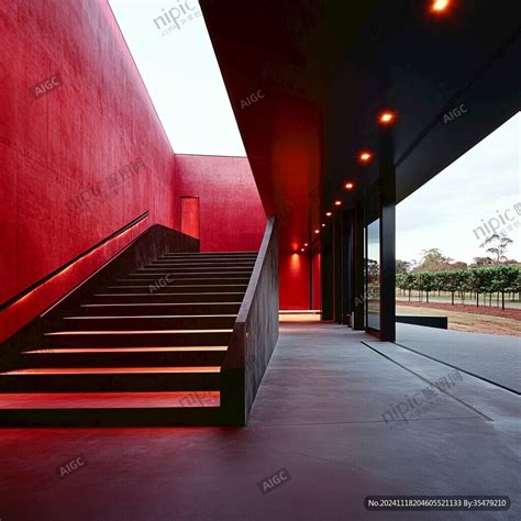 Ai创作图澳洲美术馆 红色系外立面 天府美术馆 艳红色建筑 新南威尔士州美术馆 阿德莱德艺术馆 红墙视构成 展厅建筑外景 红色现代风格 红色美术馆 澳大利亚库伦达建筑 红廊 展示馆建筑之美