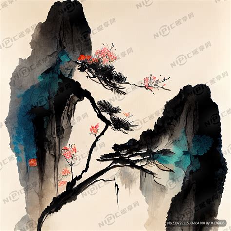 Ai创作图中式古典插画 昵图网