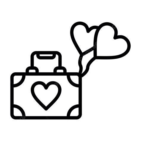 Honeymoon Line Icon Vector Honeymoon Icon Airline Honeymoon Png And