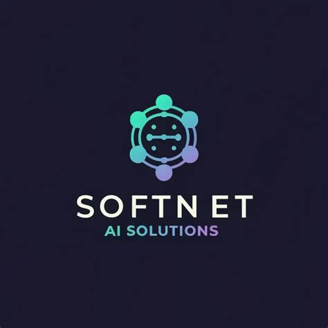 Logo Design For Softnet Ai Solutions Futuristic Typography For Tech