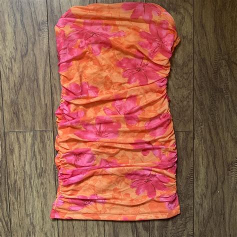 Medium Strapless Bodycon Mini Dress Never Worn Depop