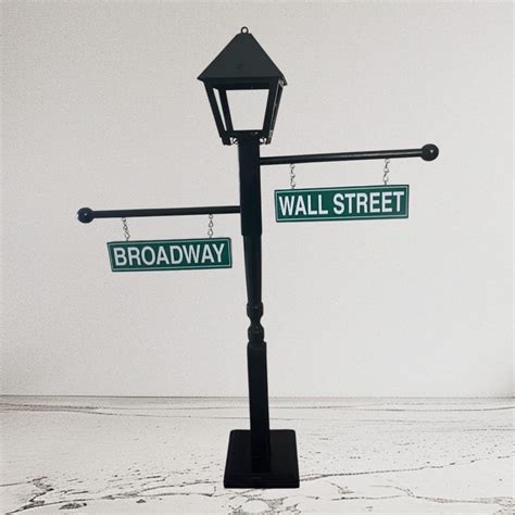 New York Lamp Post Centerpiece Custom Street Sign Urban Party Decor