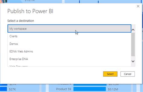 how to publish reports using power bi service