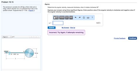 Solved The Pendulum Consists Of A 20 Kg Uniform Disk And A