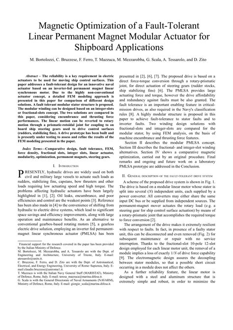 Pdf Magnetic Optimization Of A Fault Tolerant Linear Permanent Magnet