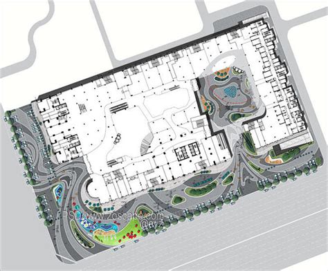 城市商业广场 商业综合体PSD彩色景观平面图源文件 PSD彩平 ZOSCAPE 园林景观设计意向图库 园林景观学习网 1819974134