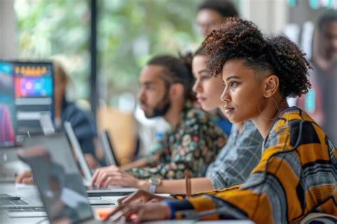 Premium Photo Diverse Participants In A Technology Workshop