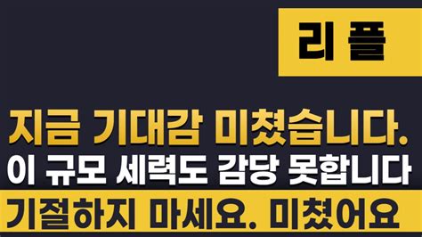 리플 지금 미쳤네요 이규모 감당안될거같습니다 리플대응 리플코인 리플 리플속보 Youtube