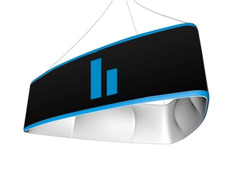 Curved Triangle Tension Fabric Hanging Sign Indy Displays