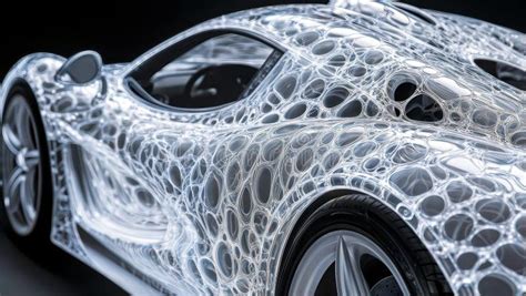 Futuristic Car Design With A Cellular Structure Generative Ai Stock Illustration Illustration