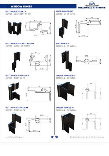 Dhanuka Fittings Aluminium Window Butt Hinges At ₹ 20 Piece In Thane Id 25850074397