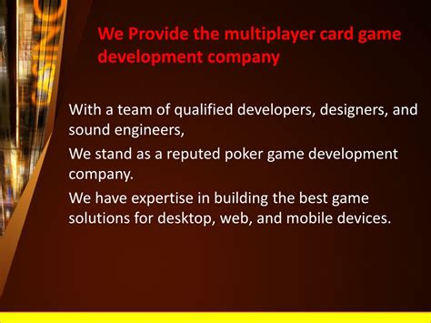 Ppt Multiplayer Card Game Development Company Powerpoint Presentation