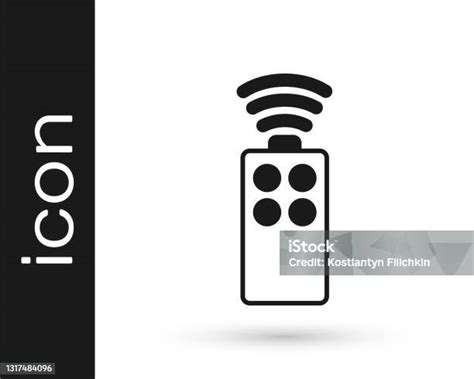 흰색 배경에서 격리된 카메라 아이콘의 검은색 리모컨입니다 멀리서 카메라로 작업할 수 있는 보조 장치입니다 벡터 개인 장식품에