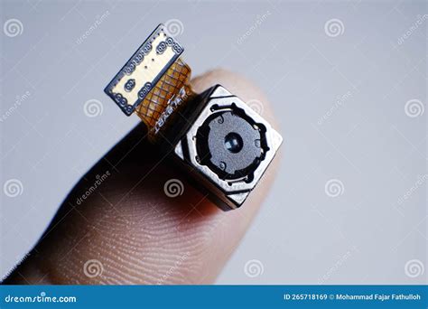 Tiny Small Smarthphone Camera Module In Fingertip Stock Image Image