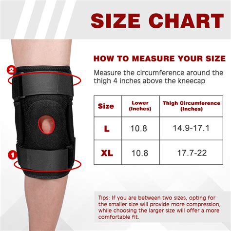 Hinge Knee Brace For Pain Relief Adjustable Open Patella Design Fivali