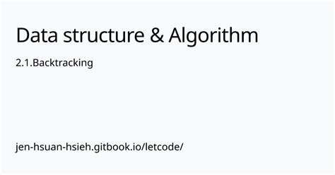2 1 Backtracking Data Structure Algorithm