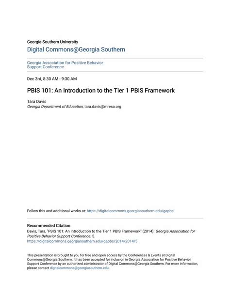 PDF PBIS 101 An Introduction To The Tier 1 PBIS Framework DOKUMEN TIPS