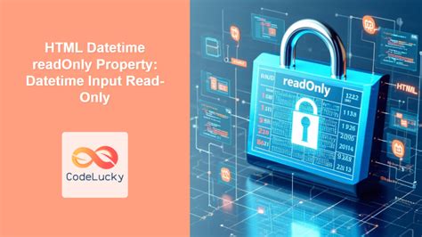 Html Text Readonly Property Text Input Read Only Codelucky