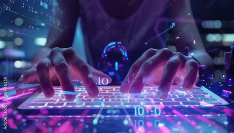 Coding And Technology A Neon Dream For Your Background Business