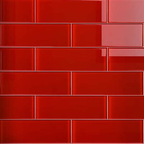Reviews For Molovo Crystile Ruby Red 4 In X 12 In Glossy Glass Subway