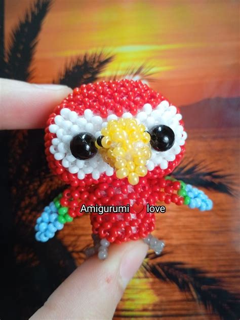Амігурумі з бісеру 💫 Папуга 🦜