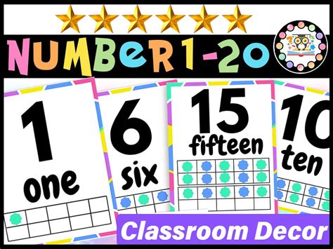 Number Posters Ten Frames Number Posters 0 20 Flash Cards Bright Color