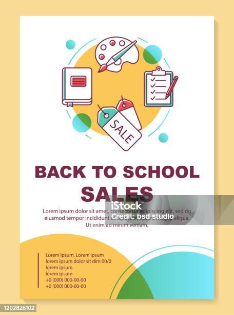 학교 총 판매 브로셔 템플릿 레이아웃입니다 할인 체크리스트 전단지 소책자 선형 그림이있는 전단지 인쇄 디자인 잡지 연례 보고서 광고 포스터에 대한 벡터 페이지 레이아웃