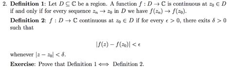 Solved Let D Subsetequalto C Be A Region A Function F D Chegg Com
