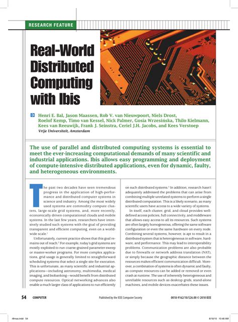 Pdf Real World Distributed Computer With Ibis