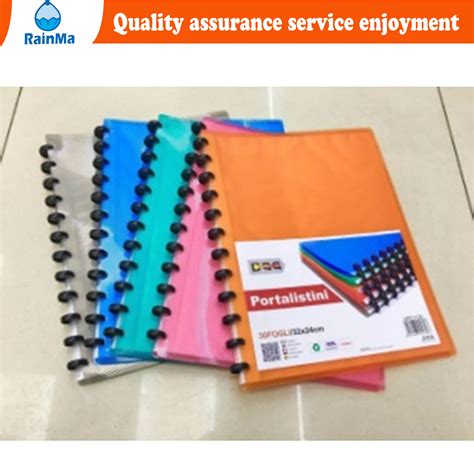 20 30 40 60 Sheets Plastic Ring Binder Folder Spiral A4 Clear Display Books With Mushroom Hole