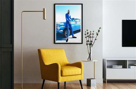 Nipsey Hussle In A Blue Suit Poster Id 12579647 By Namn Printblur