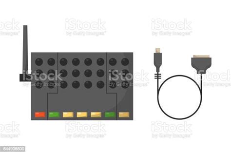 Wifi 모뎀 라우터 흰색 컴퓨터 네트워크 상세한 플랫 아이콘 그래픽 및 비즈니스에 고립 된 핫스팟 스마트폰 자유 지역 디지털