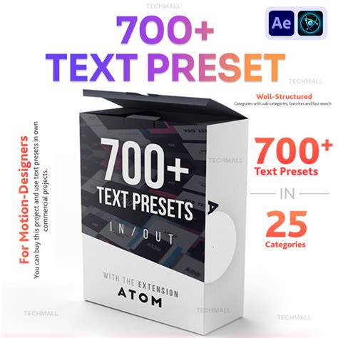 700 Text Presets For After Effects AtomX Extension Shopee Malaysia