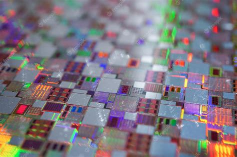 집적회로 반도체 제조용 실리콘 웨이퍼 프리미엄 사진