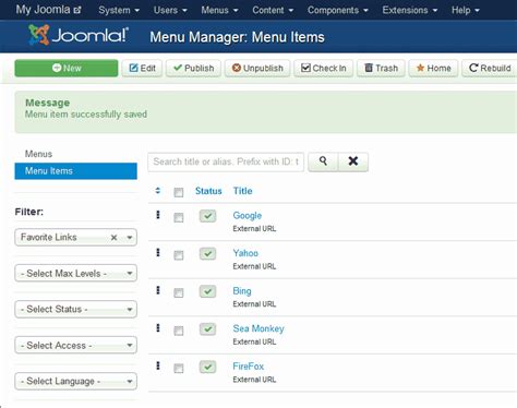 Creating A Custom Menu In Joomla Web Hosting Hub