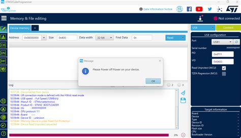 Solved Dfu Mode Read Out Protection Stmicroelectronics Community