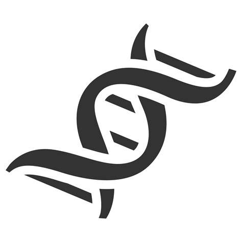 Black And White Icon Dna Strand 14031116 Vector Art At Vecteezy