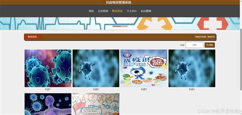 0103 基于springboot的抗疫物资管理系统附源码 Csdn博客