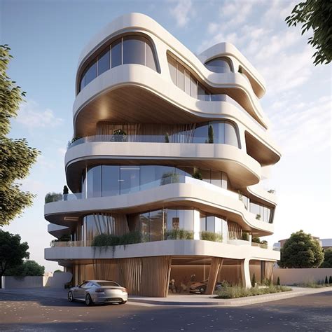 Premium Photo Futuristic Parametric Villa Architecture Design Illustration Image Ai Generated Art
