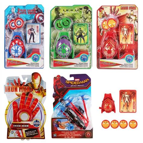 신제품 마블 피규어 장난감 스파이더맨 손목 발사기 아이언맨 장갑 장난감 어린이용 선물null Aliexpress