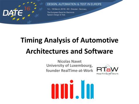pdf timing analysis of automotive architectures and softwaretiming