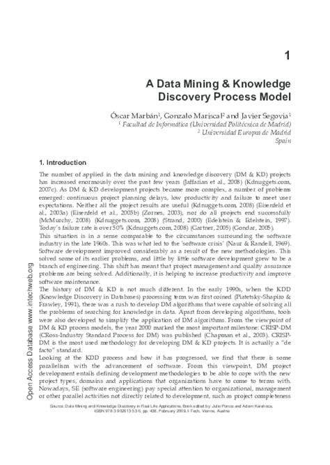 Pdf A Data Mining And Knowledge Discovery Process Model