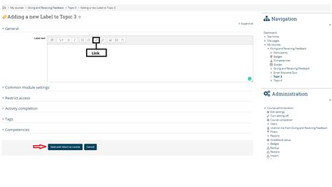 Creating Links With The Html Block In Moodle