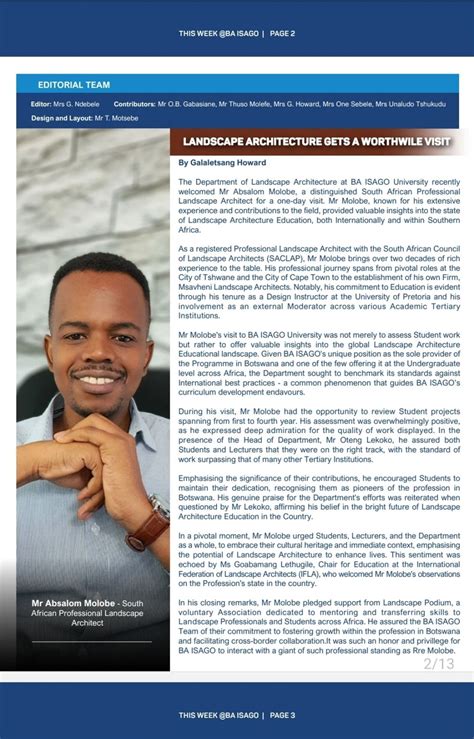 Absalom Molobe On Linkedin Landscapearchitecture Education Mentorship